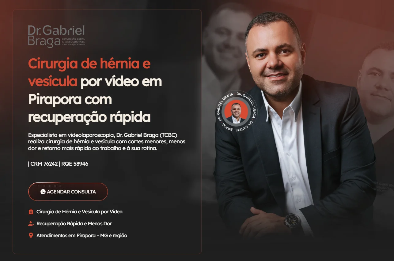 Cirurgia de Hérnia e Vesícula em Pirapora | Dr. Gabriel Braga